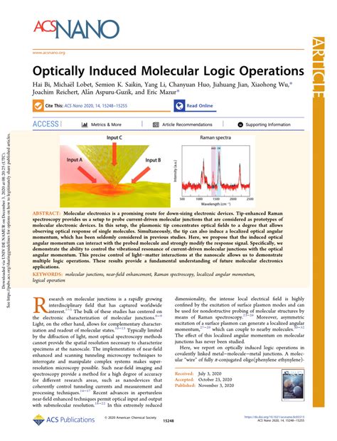 pdf optically induced molecular logic operations