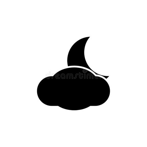 Серповидный значок луны Элемент Minimalistic значка для передвижных