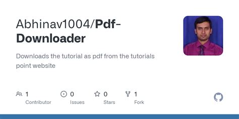 GitHub Abhinav Pdf Downloader Downloads The Tutorial As Pdf From The Tutorials Point Website