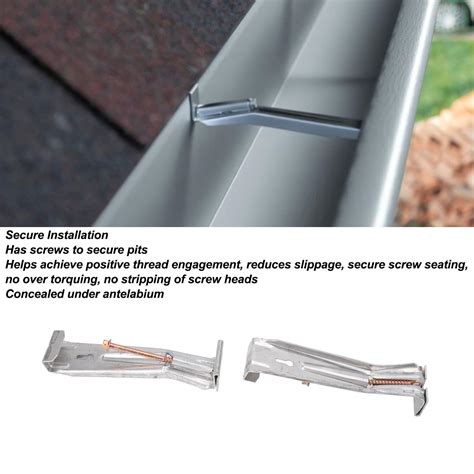 Gutter Strap 25 Sets Aluminum Roof Gutter Hangers With Straps 5 Inch Gutter Support Brackets