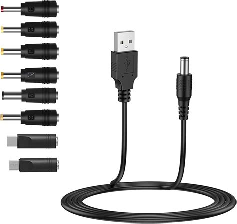 2m Usb To Type M Barrel Cable Usb To 55mm