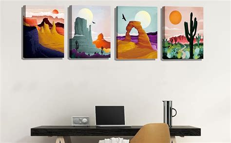 Tanxm Framed National Park Canvas Wall Art Mountain