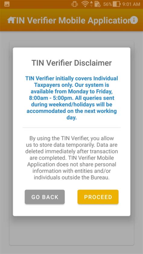 Tin Verifier Mobile Applicatio For Android Download