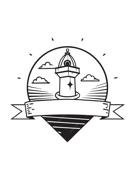 Lighthouses With Vintage Nautical Compasses And Sea Ship Helm Vector Design Premium Ai