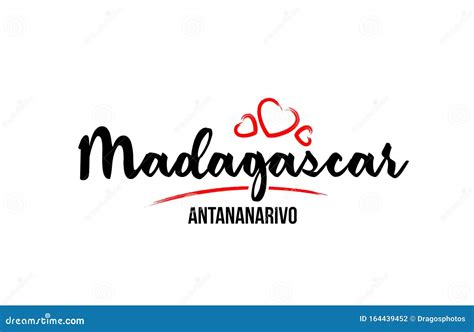 Madagascar Antananarivo Capital City Pinned On Political Map