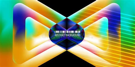 Geometric Stacked Shapes Colorful Abstract Creative Background Stock Vector Illustration Of