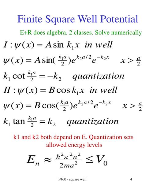 Ppt Finite Square Well Potential Powerpoint Presentation Free
