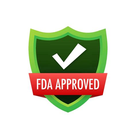Fda Approved Grunge Rubber Stamp On White Background Vector