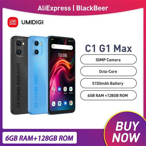 UMIDIGI-C1-Max-G1-Max-Smartphone-Android-12-6-52-Inch-HD-6GB-128GB-50MP ...