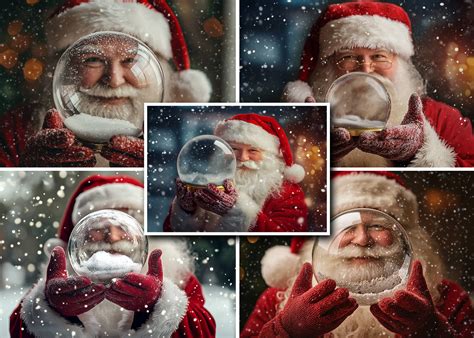Santa S Snow Globe Digital Backgrounds V Lsp Actions By Lemon Sky