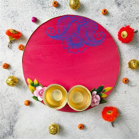 Buy Resin Haldi Kumkum Platter With Katori
