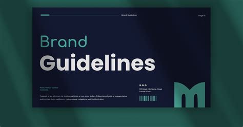 Macsen Шаблон Powerpoint с рекомендациями по бренду Шаблоны