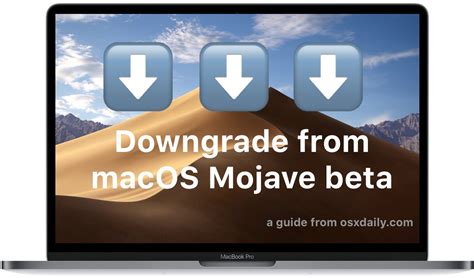 How To Downgrade MacOS Mojave Beta To A Prior MacOS