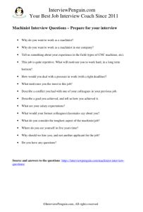 Common Machinist Interview Questions Answers Ace Your Interview