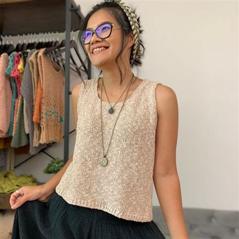 Easy Knitted Tank Top Pattern Pdf And Video Tutorial Etsy