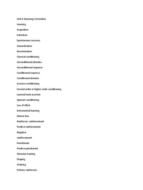 Ap Psychology Unit 4 Learning Curriculum Pdf