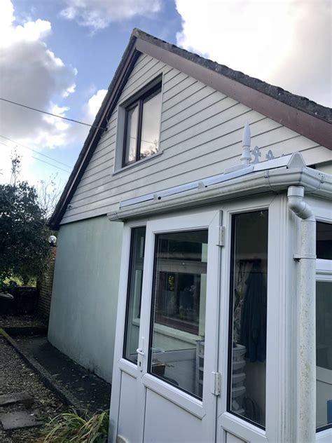 C07 Cedral Shiplap Cladding To 3 Gable Ends On A Bungalow Cornwall