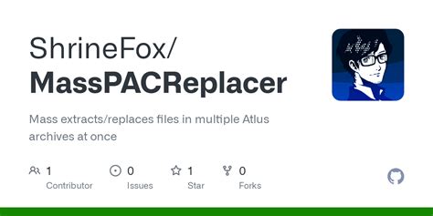 GitHub ShrineFox MassPACReplacer Mass Extracts Replaces Files In
