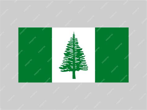 Официальные цвета и пропорции флага острова норфолк векторная иллюстрация Премиум векторы