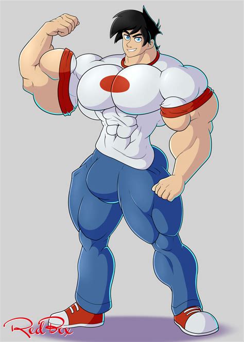 Rule 34 Aged Up Buff Danny Fenton Danny Phantom Dark Hair Flexing