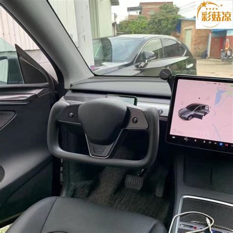 適用特斯拉yoke方向盤工廠改裝model 3 Y 廠家直銷碳纖 露天市集 全台最大的網路購物市集