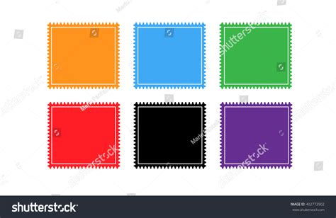 Blank Postage Stamp Vector Set 스톡 벡터 로열티 프리 402773902 Shutterstock