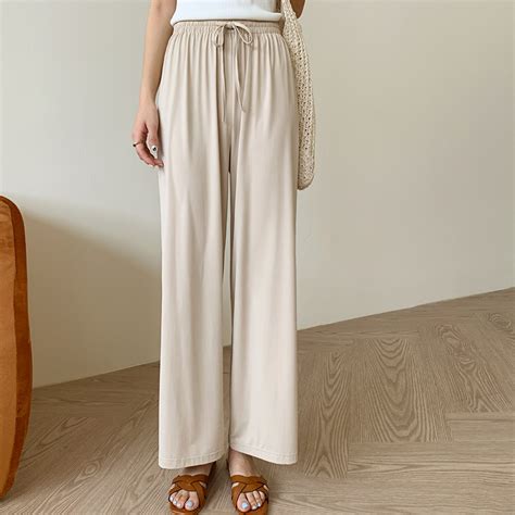여성 여름 밴딩 바지 팬츠 면바지 와이드 일자핏 와일드 통바지 편한바지 원마일웨어