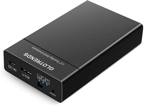 Hdd Usb Raid Enclosure Storage Glotrends 25r 2 Bay Usb 3