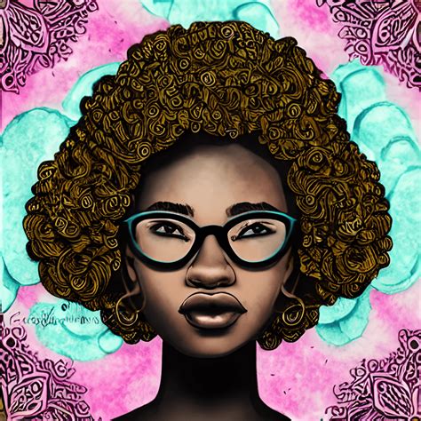 Curly Coiled Afro Hair African American Dark Skin Melanin Beautiful