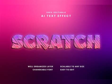 Scratch Text Effect Graphic By Artnivora Std · Creative Fabrica