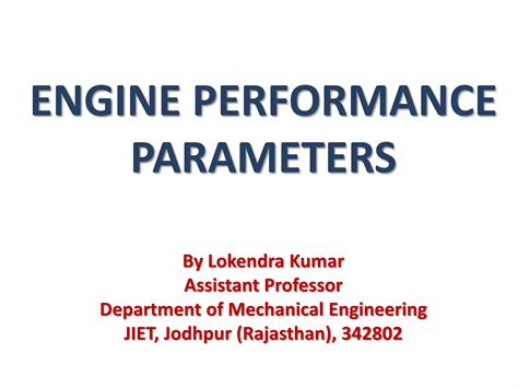 Icengine Performance Parameters Pptx Physics Science