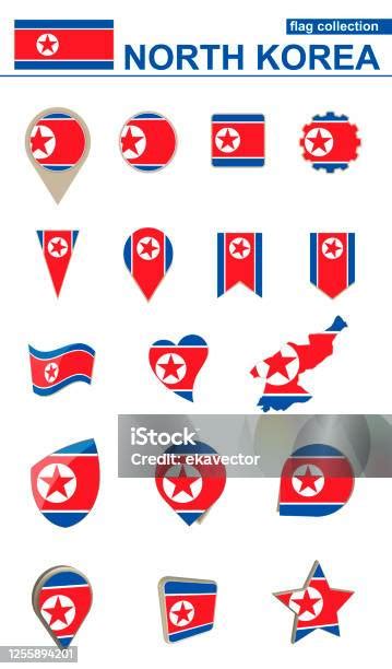 북한 국기 컬렉션 디자인에 대 한 큰 세트 0명에 대한 스톡 벡터 아트 및 기타 이미지 0명 기 모양 Istock