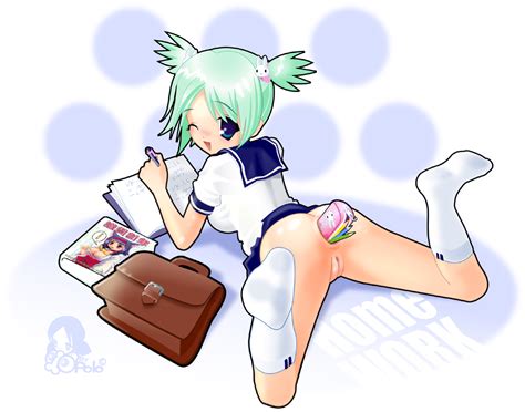 Rule 34 Anal Insertion Anus Ass Bag Blue Eyes Blush Book Bookbag