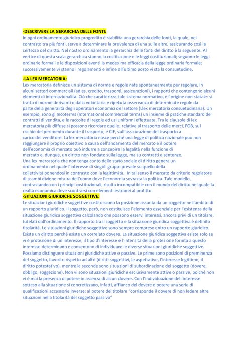 Risposte Aperte Paniere Di Diritto Privato Prof Todini Prove Desame