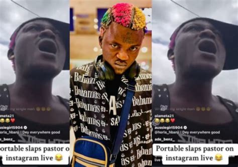 Mixed Reactions As Portable Was Caught On Camera Slapping Pastor