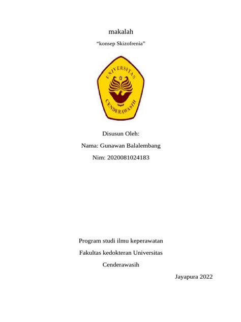 Makalah Konsep Skizofrenia Pdf