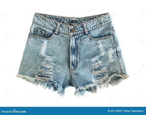 Ripped Jeans Shorts Stock Image Image Of Isolated Rough 62714559