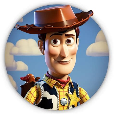 A Round Picture Of A Toy Story Character Premium Ai Generated Image