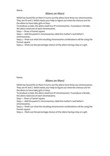 Sex Determination Teaching Resources