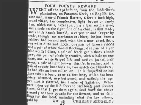 Indentured Servant Freedom Seekers Hampton National Historic Site U