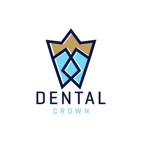 Couronne Dentaire Soins Médicaux Ligne Contour Icône Création Logo