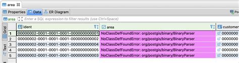 Javalangnoclassdeffounderror Orgpostgisbinarybinaryparser With