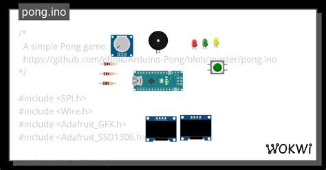 Pong Ino Copy Wokwi ESP32 STM32 Arduino Simulator