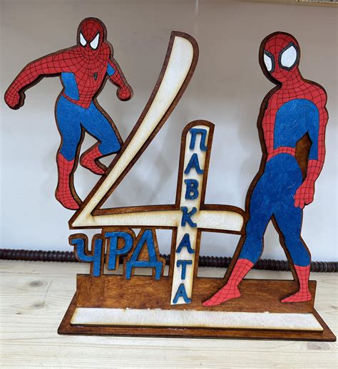 Плакет Рожден Ден Спайдърмен Апликации And Декупаж А Де