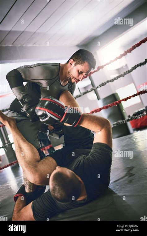 Countering Is What Its All About Two Young Male Boxers Facing Each Other In A Training Sparing
