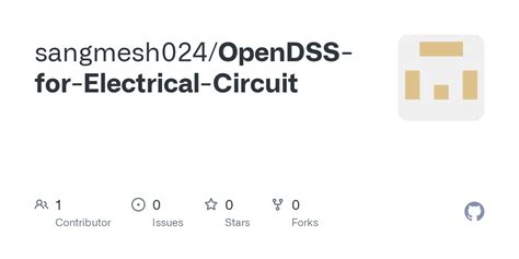 github sangmesh024 opendss for electrical circuit