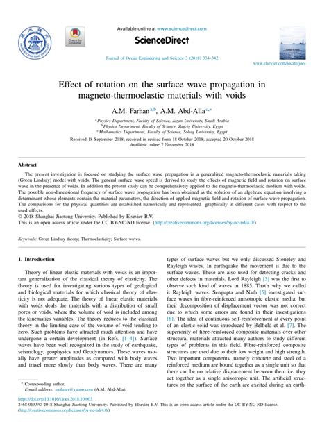 Pdf Effect Of Rotation On The Surface Wave Propagation In Magneto