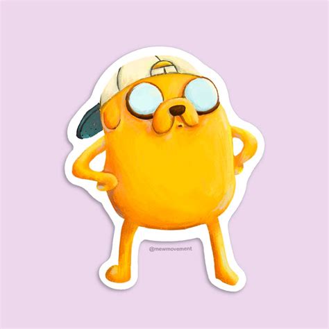Jake Adventure Time Sticker Cartoon Cute Funny Sticker Vinyl Laptop