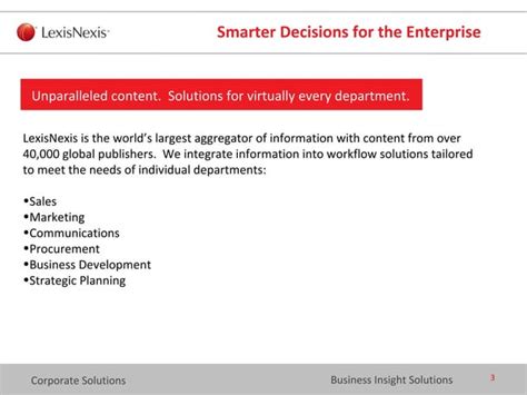 Lexis Nexis Capabilities PPT