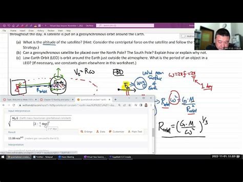 Free Video Physics 4a Geosynchronous Orbit And Other Earth Orbits